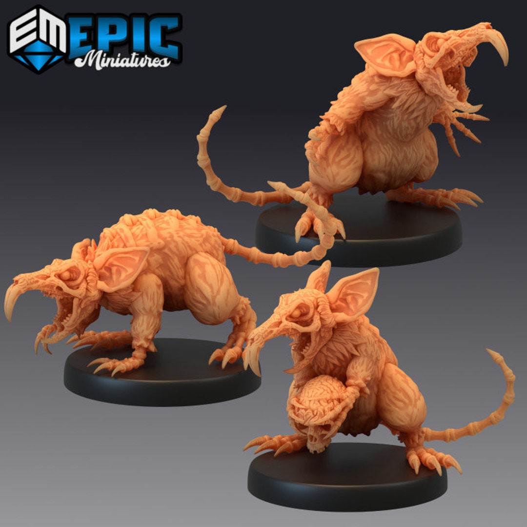 Giant Rat Revenant | 28mm Scale Dungeons and Dragons Miniatures for ...