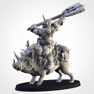 Tusker Cavalry | Mounted Ogre on Boar | Tabletop Wargames RPG Fantasy ...