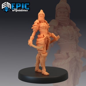 Samurai Female | 28mm Scale Dungeons and Dragons Miniatures for ...