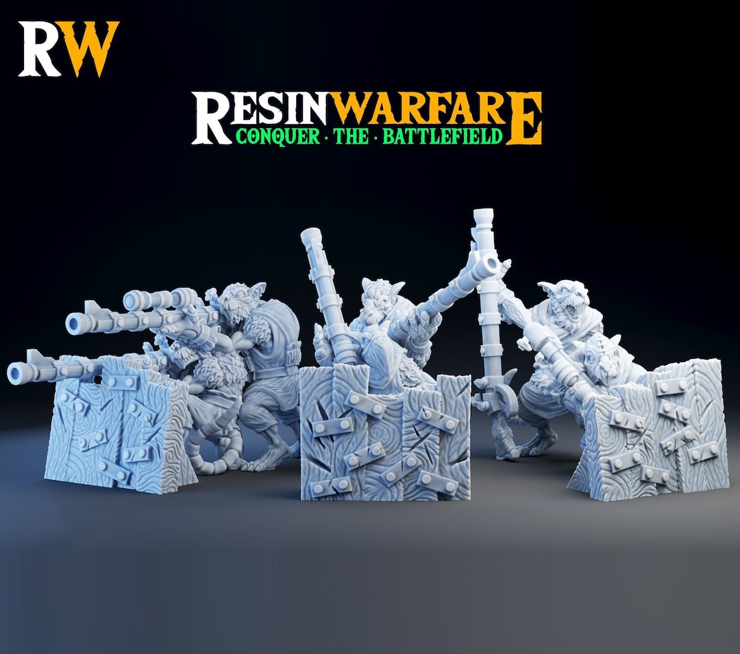 Rat Sniper Unit Ratmen Ratfolk Vermin Warrior unpainted Resin Model ...