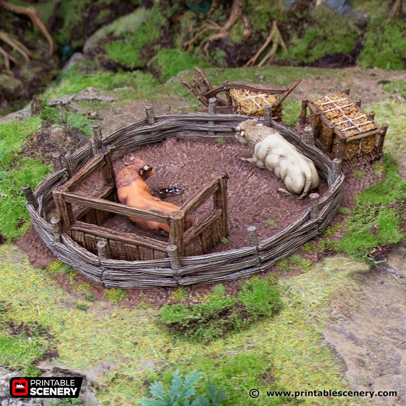 Oxen Enclosure Wargames RPG Dnd Fantasy Farm Building - Etsy