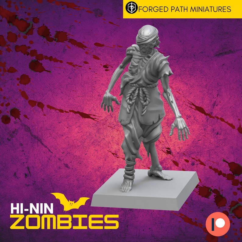 Skeleton Zombies Infantry Unit | Skeleton Samurai Miniatures ...