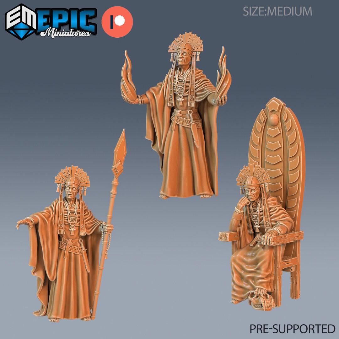 Shaman Chief | 28mm Scale Dungeons and Dragons Miniatures for Tabletop ...