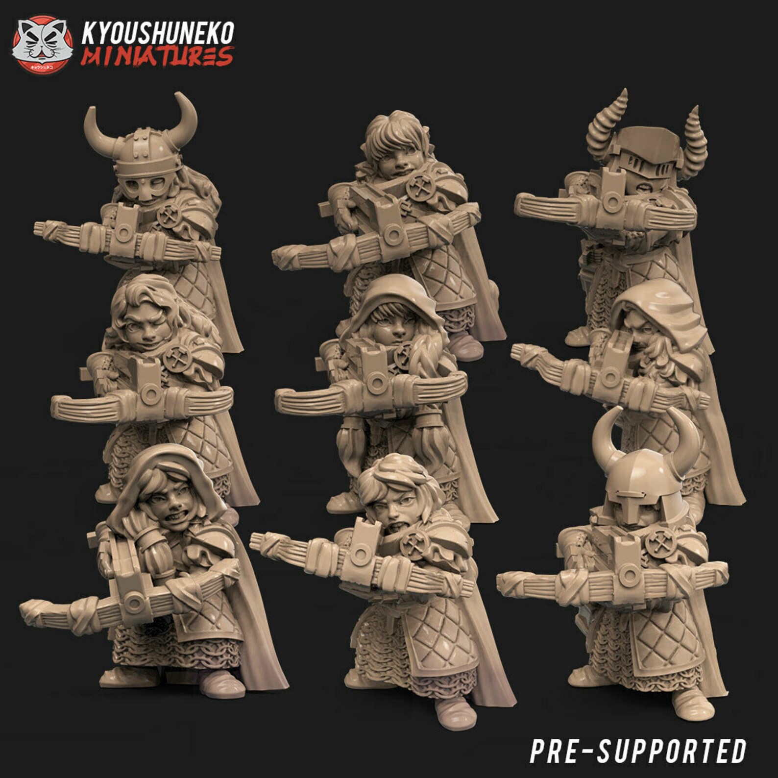 Female Dwarf Crossbowmen X9 | Dwarf Archer | Dwarven Army Infantry ...