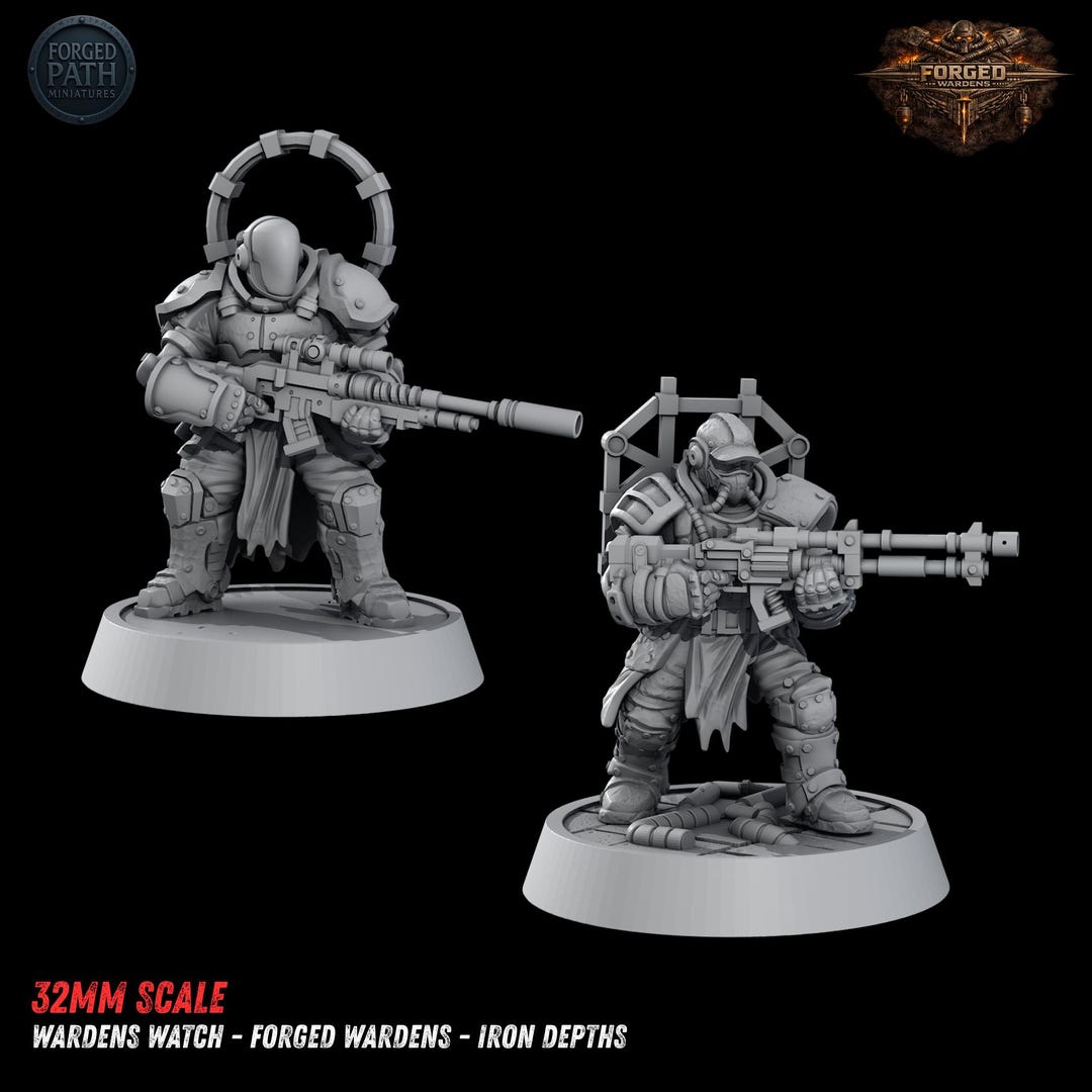 Wardens Watch – Forged Wardens Iron Depths Miniatures | 32mm Sci Fi ...