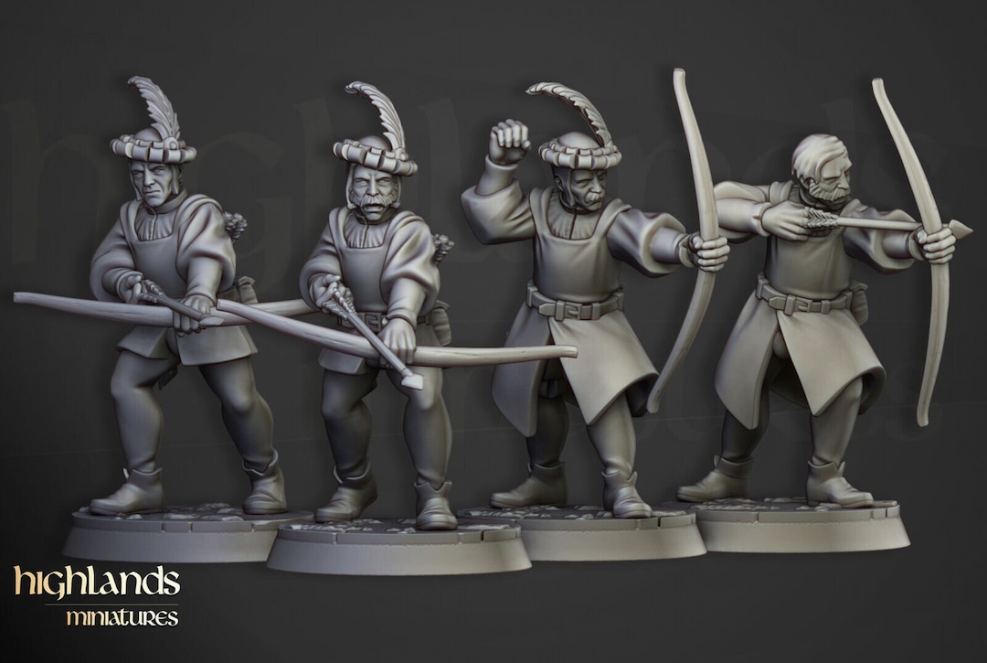 Sunland Bowmen Militia | Feudal Army Military Soldiers | Tabletop Dnd ...