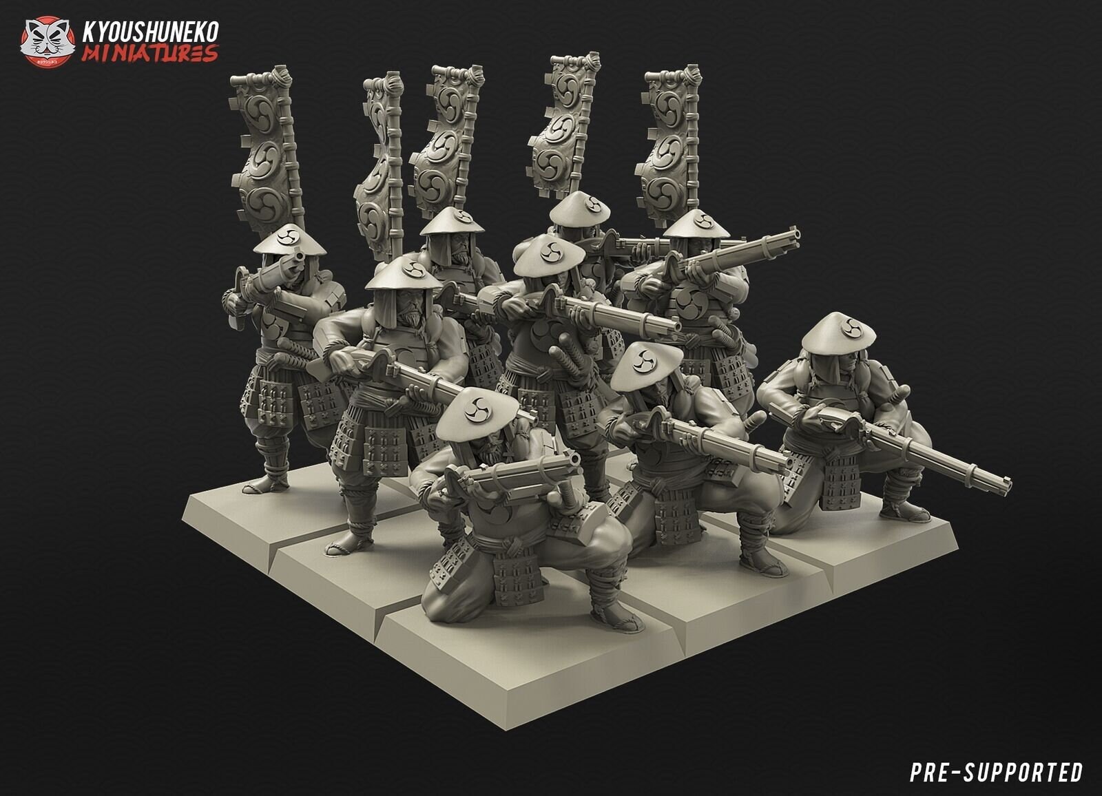 Japanese Ashigaru Musketmen Unit X9 Kyoushuneko Miniatures | Etsy