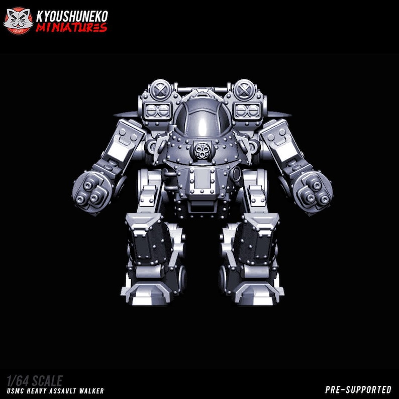 WW2 USMC Heavy Assault Walker | Wargaming Steampunk Cyberpunk Mech ...