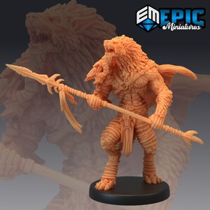 Werewolf 28mm Scale Dungeons and Dragons Miniatures for - Etsy