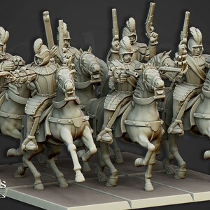 Black Riflemen Cavalry Knights on Horse | Tabletop Dnd Fantasy RPG ...