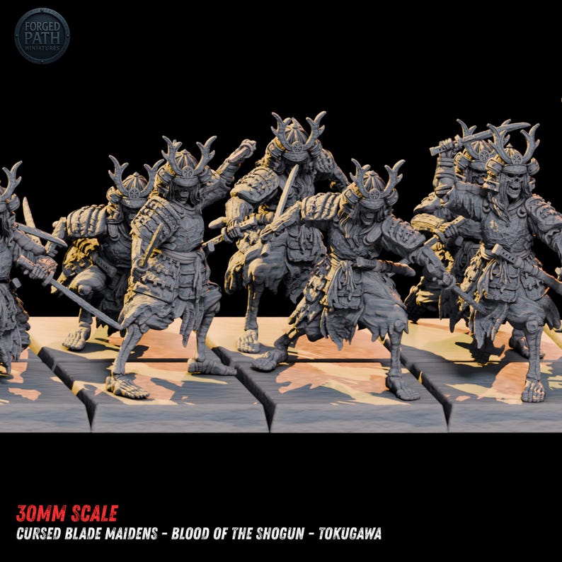 Cursed Blade Maidens | Undead Samurai Japanese Dual Sword Unit | 30mm ...