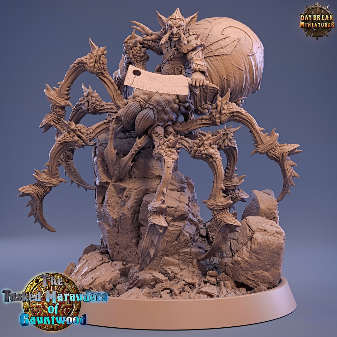 Goblin Havor on Spider Mounted Goblin Warrior Fighter - Etsy