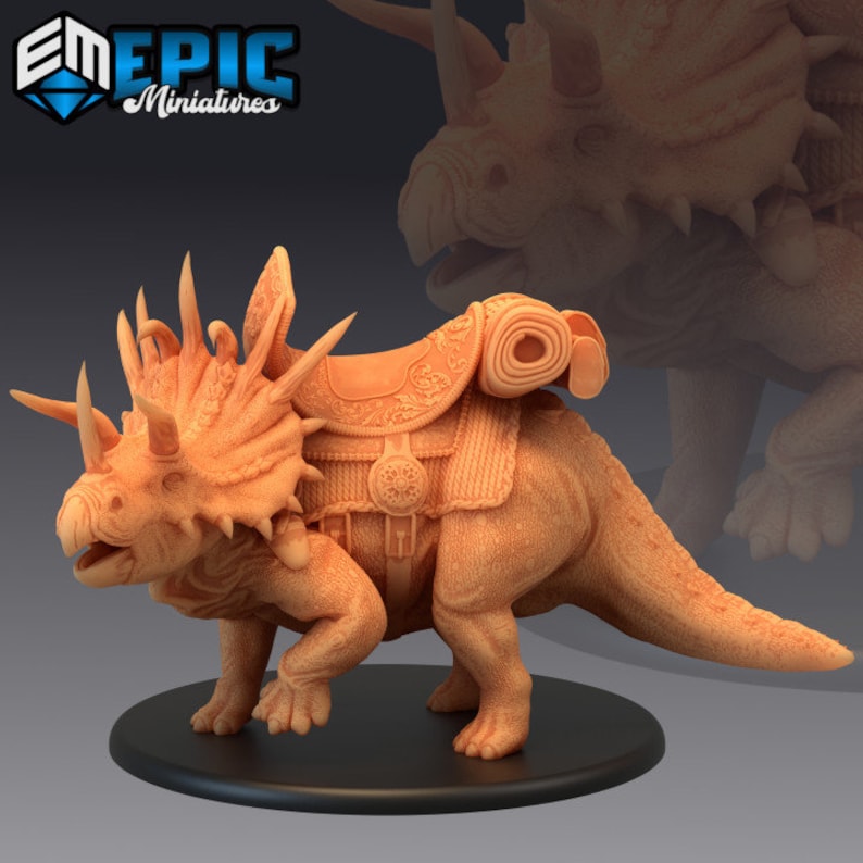 Triceratops | 28mm Scale Dungeons and Dragons Miniatures for Tabletop ...