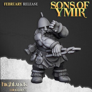 Highlands Miniature Sons of Ymir Dwarf Rune Masters | 32mm Scale ...