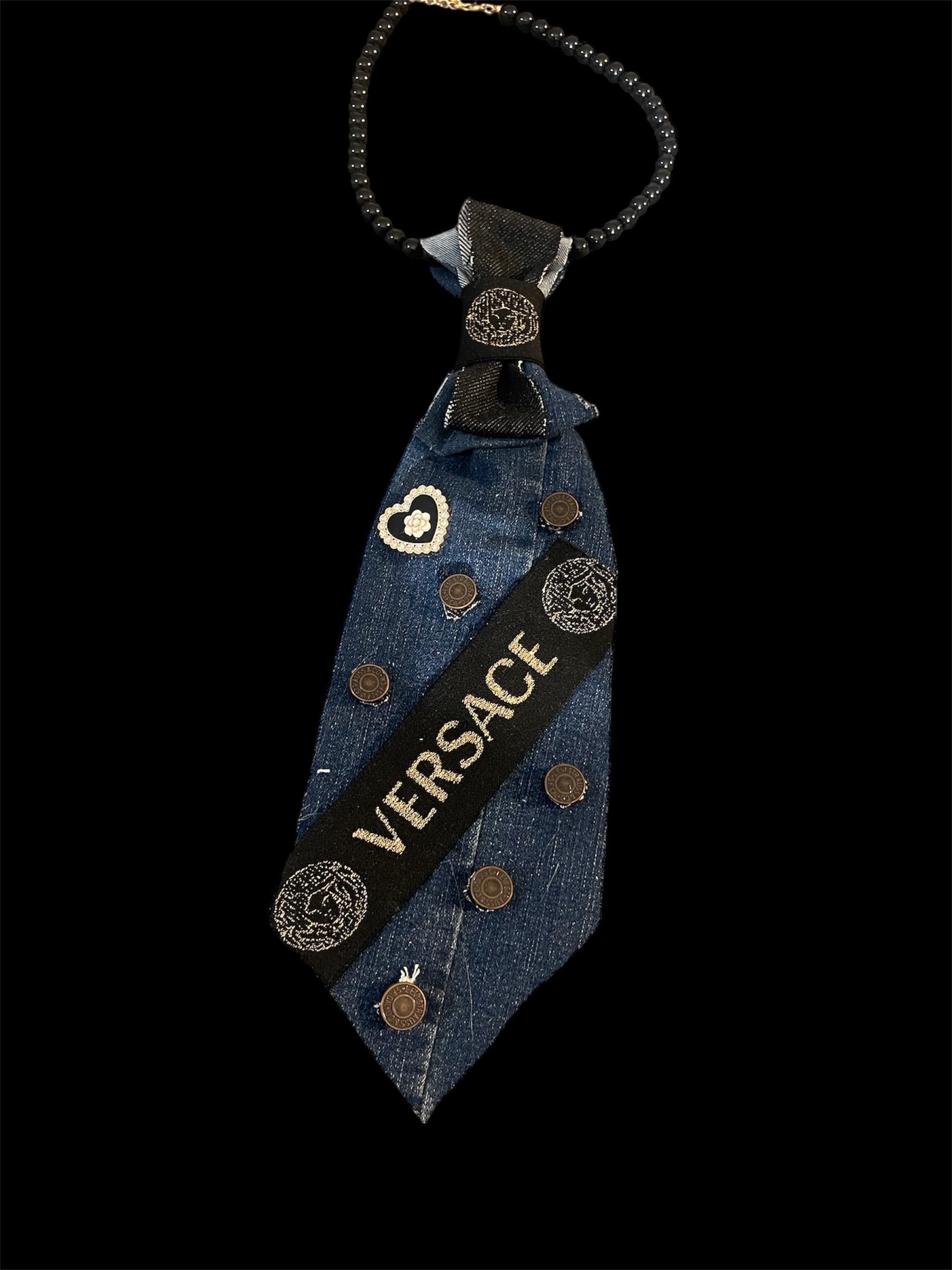 Custom Fashion-inspired Junk Necktie Necklace – Bling Necktie With ...