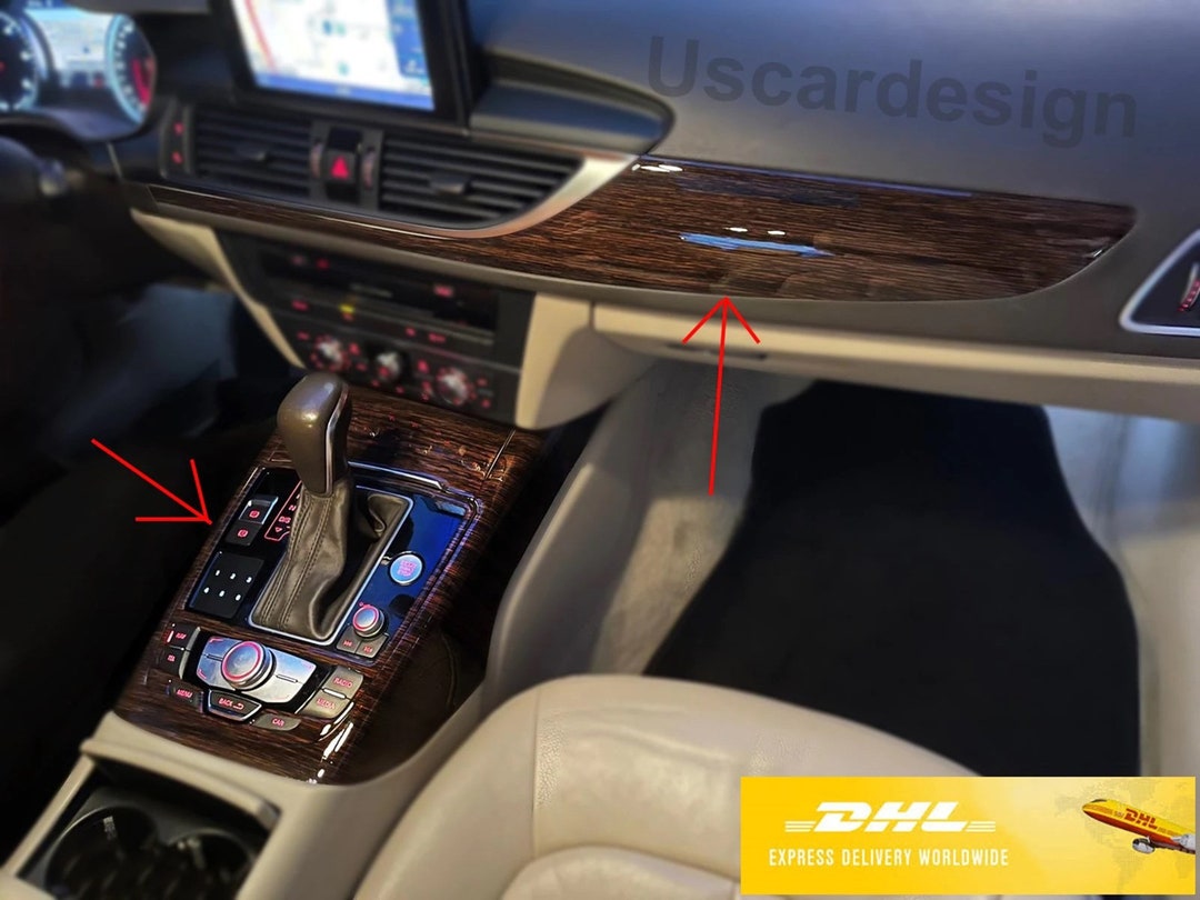 For 2012 2017 Audi A6 C7 Customized Decorative Frame Set Piano Black Carbon Fiber Glossy Silver Glossy Red Wood Etsy