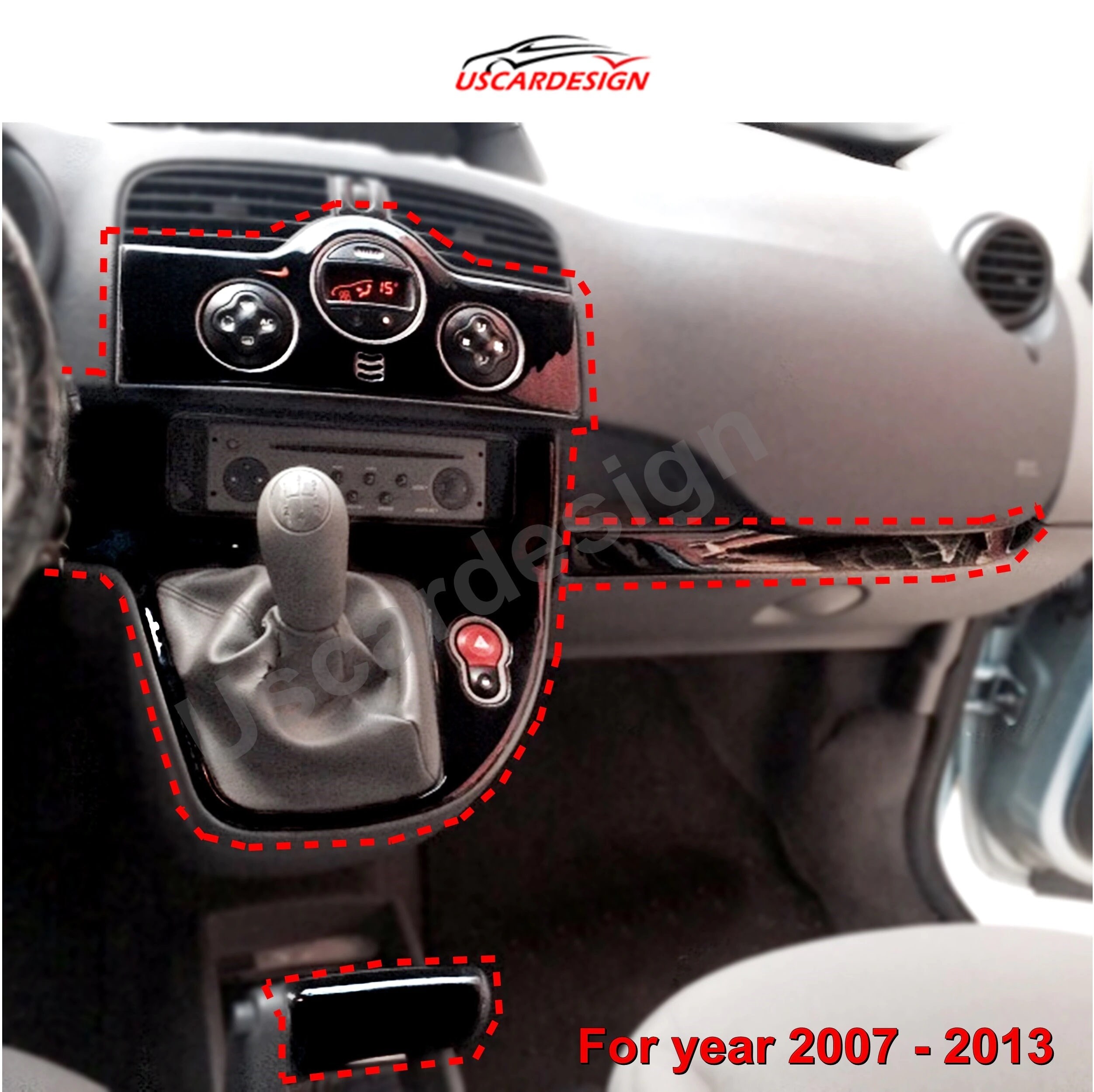 Interior Styling Set for Renault Kangoo 2007 2021 dashboard Doors Dashboard Cover Car Console Accessories Coating Etsy