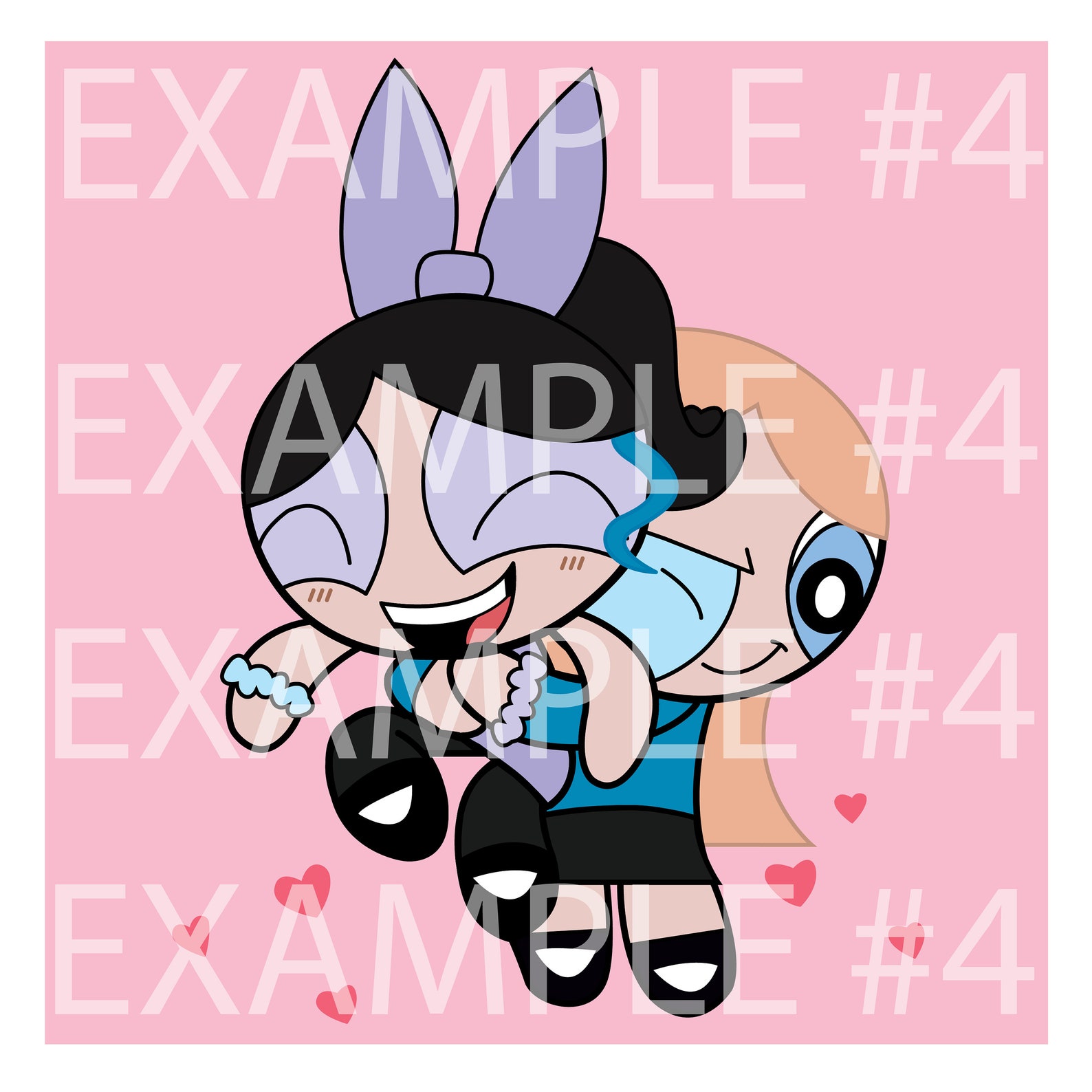 Custom Powerpuff Couple Digital Art Drawing Based of the Powerpuff ...