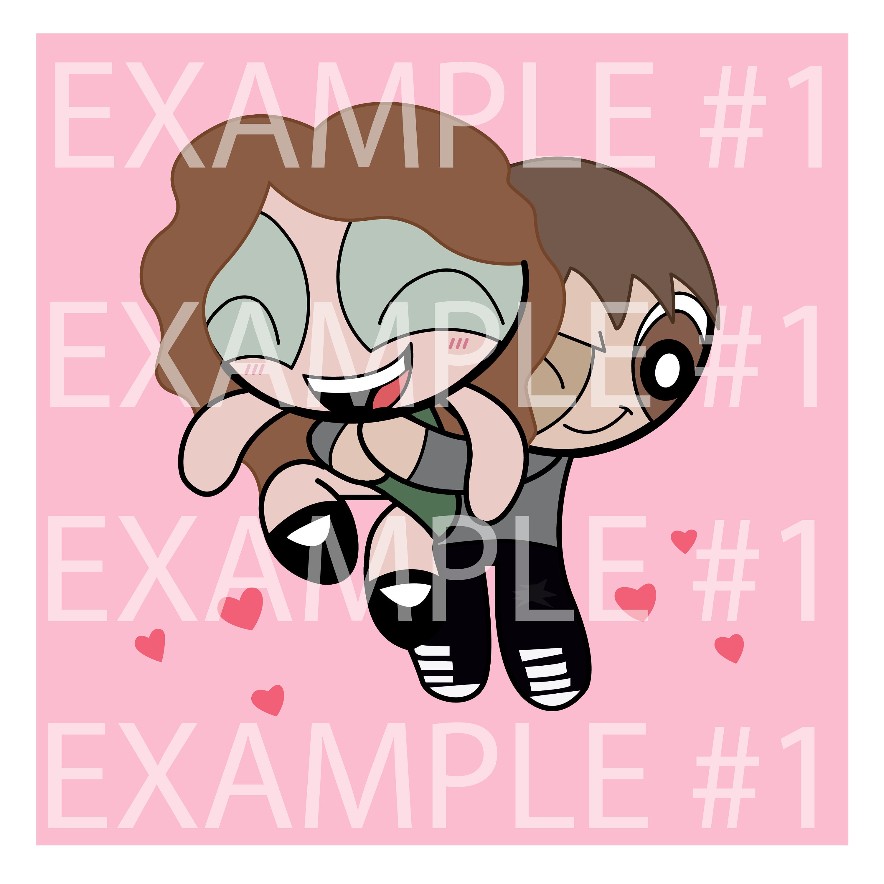 Custom Powerpuff Couple Digital Art Drawing Based of the Powerpuff ...