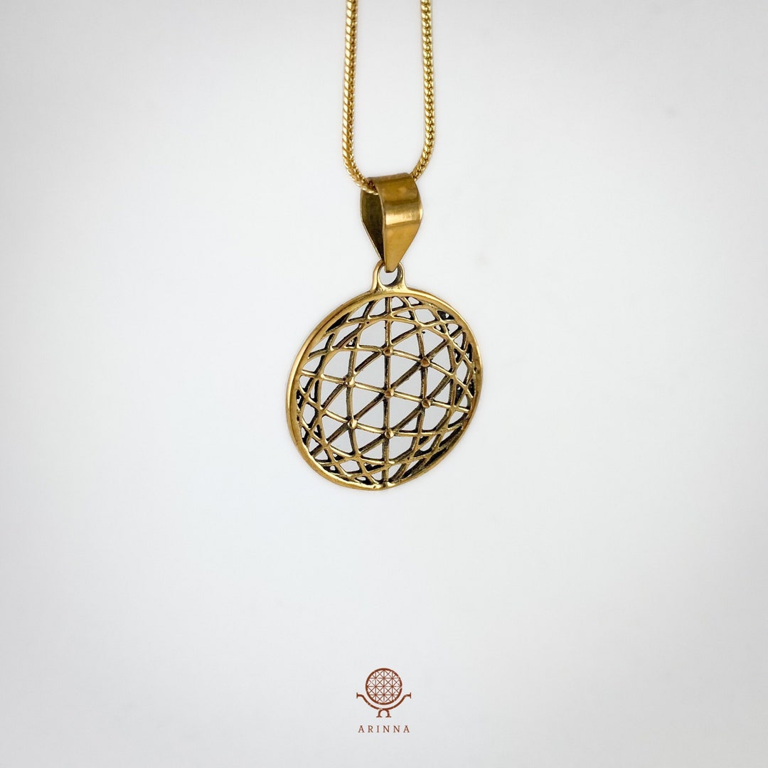 Vector Equilibrium Necklace - Sacred Geometry Necklace - Flower of Life ...