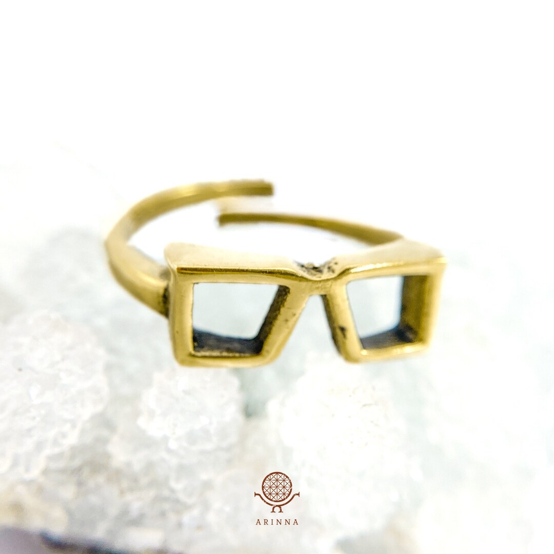 Adjustable Eye Glasses Rings Made of Brass - Funny Rings - Weird Rings ...