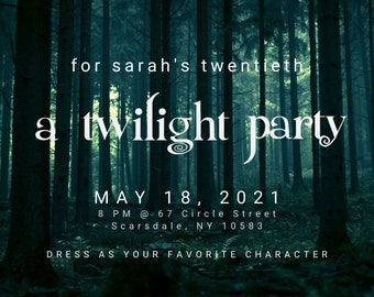 Twilight Party Invitation - Etsy