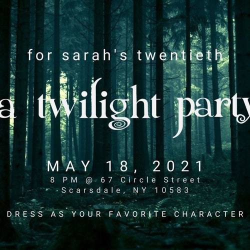 Editable Twilight Moon Vampire Birthday Party Invitation Black - Etsy Editable Twilight Moon Vampire Birthday Party Invitation Black - Etsy
