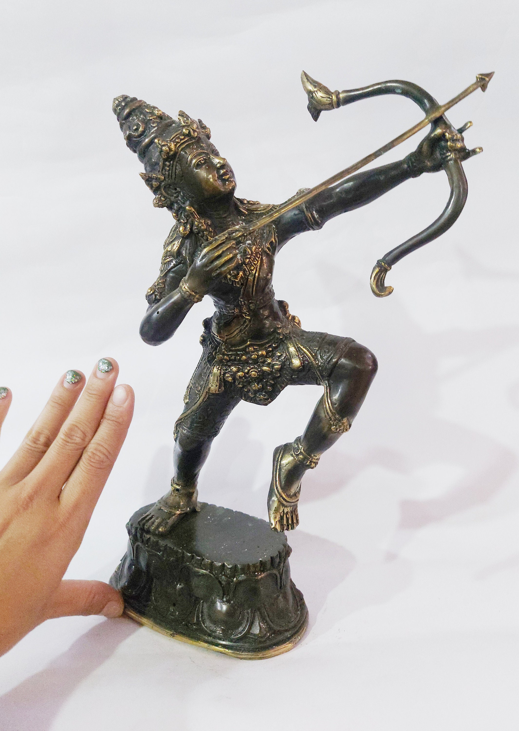 Arjuna Statue, Arjuna Sculpture, Vintage Bronze Arjuna, Brass 12 Inch ...