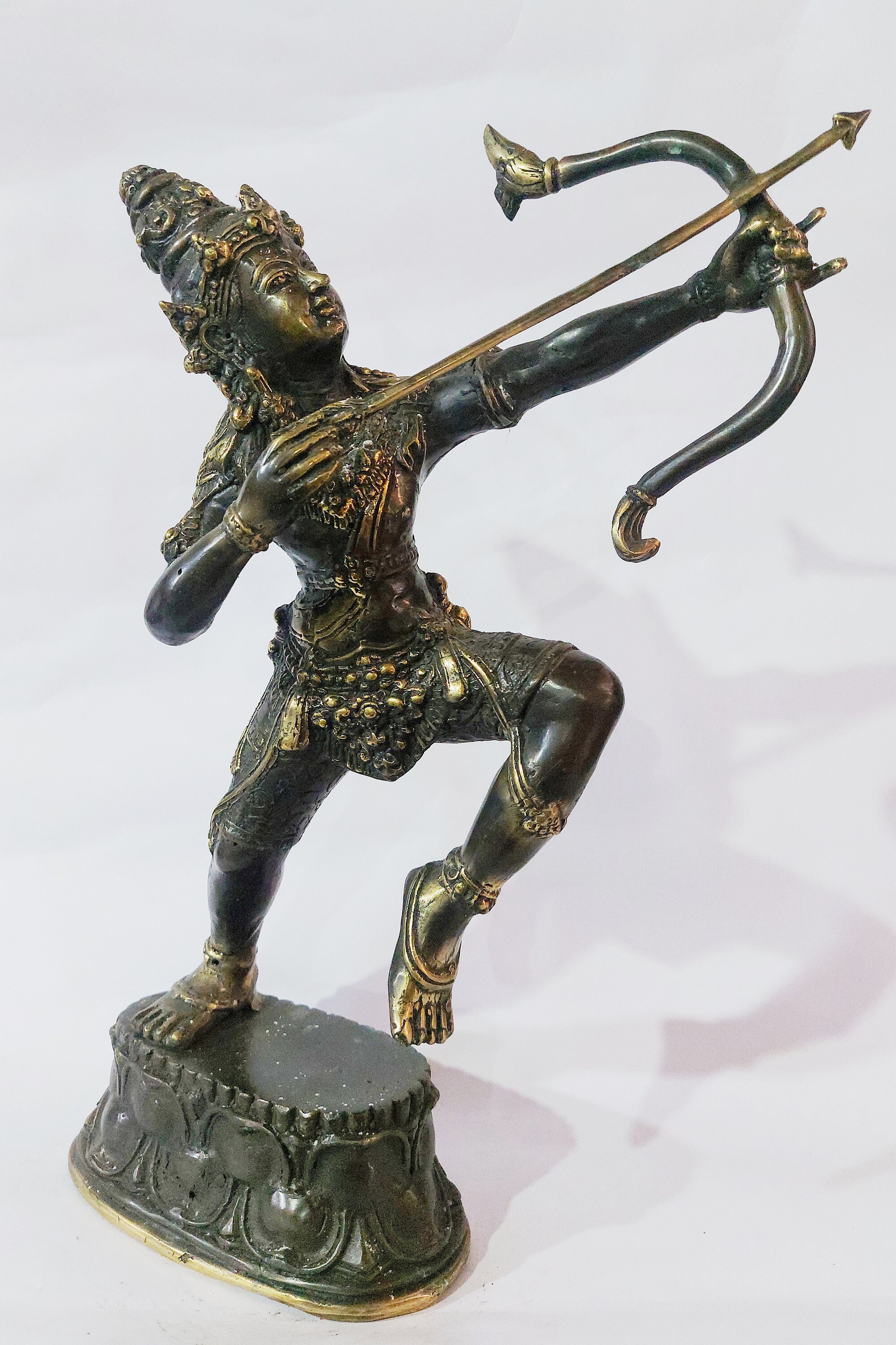 Arjuna Statue, Arjuna Sculpture, Vintage Bronze Arjuna, Brass 12 Inch ...