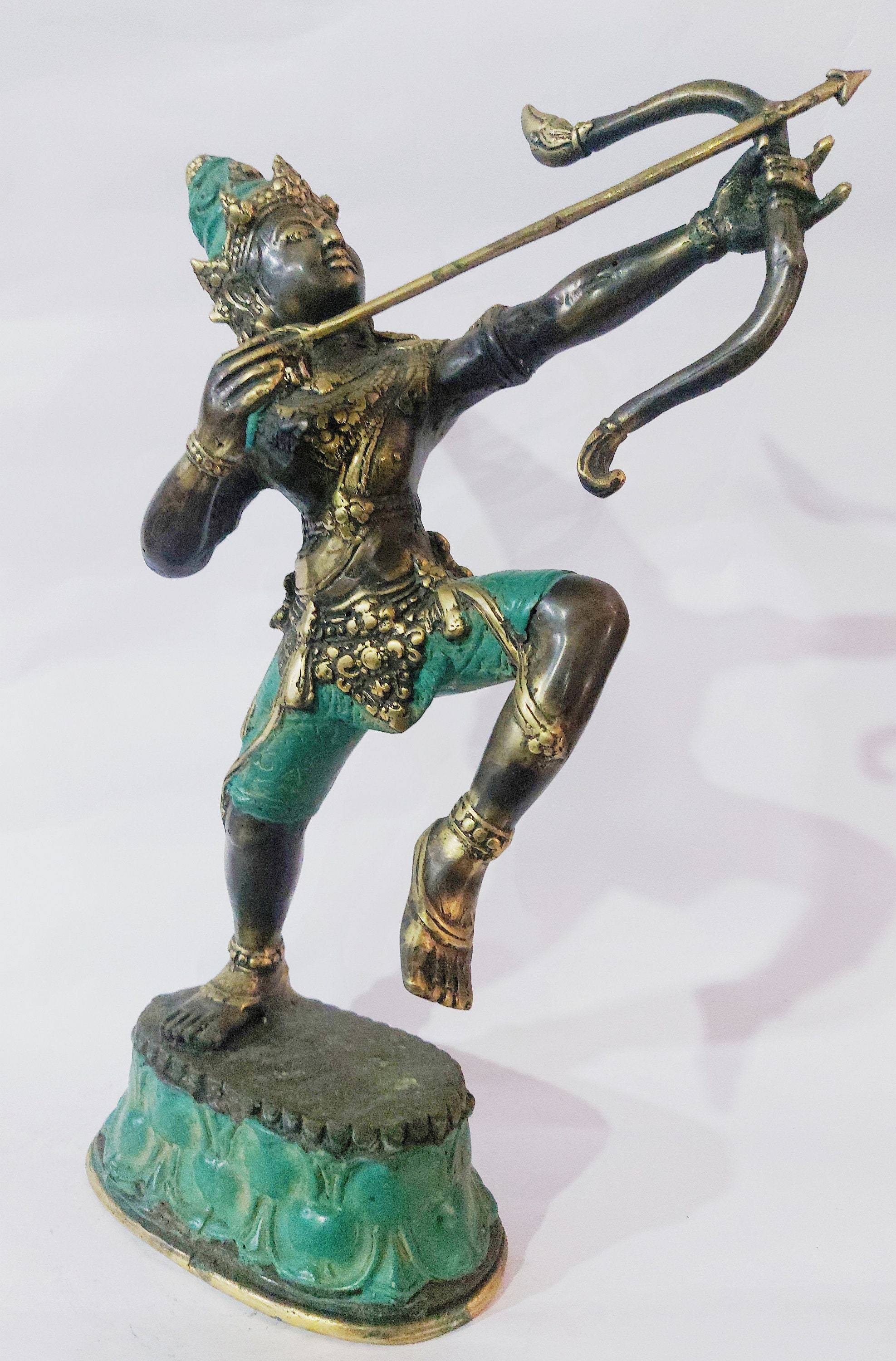 Arjuna Statue, Arjuna Sculpture, Vintage Bronze Arjuna, Brass 12 Inch ...