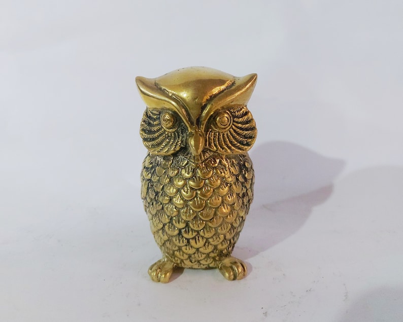 Owl Statue , Owl Sculpture , Animal Lover , Small Owl , Vintage Bronze ...