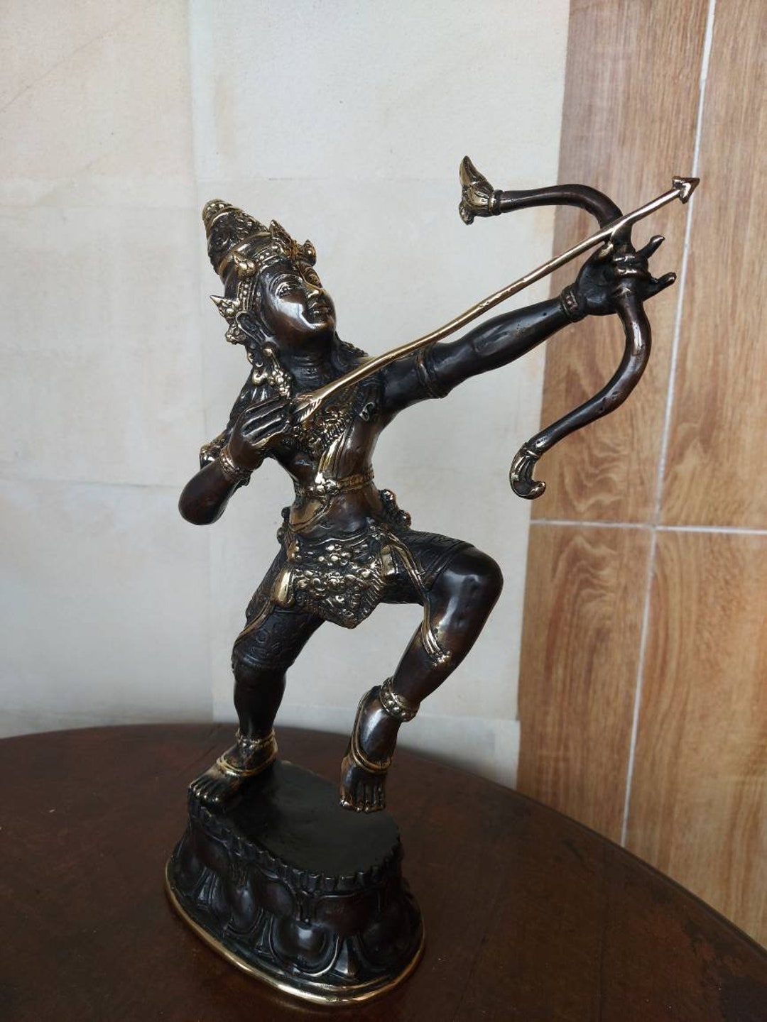 Arjuna Statue, Arjuna Sculpture, Vintage Bronze Arjuna, Brass 12 Inch ...