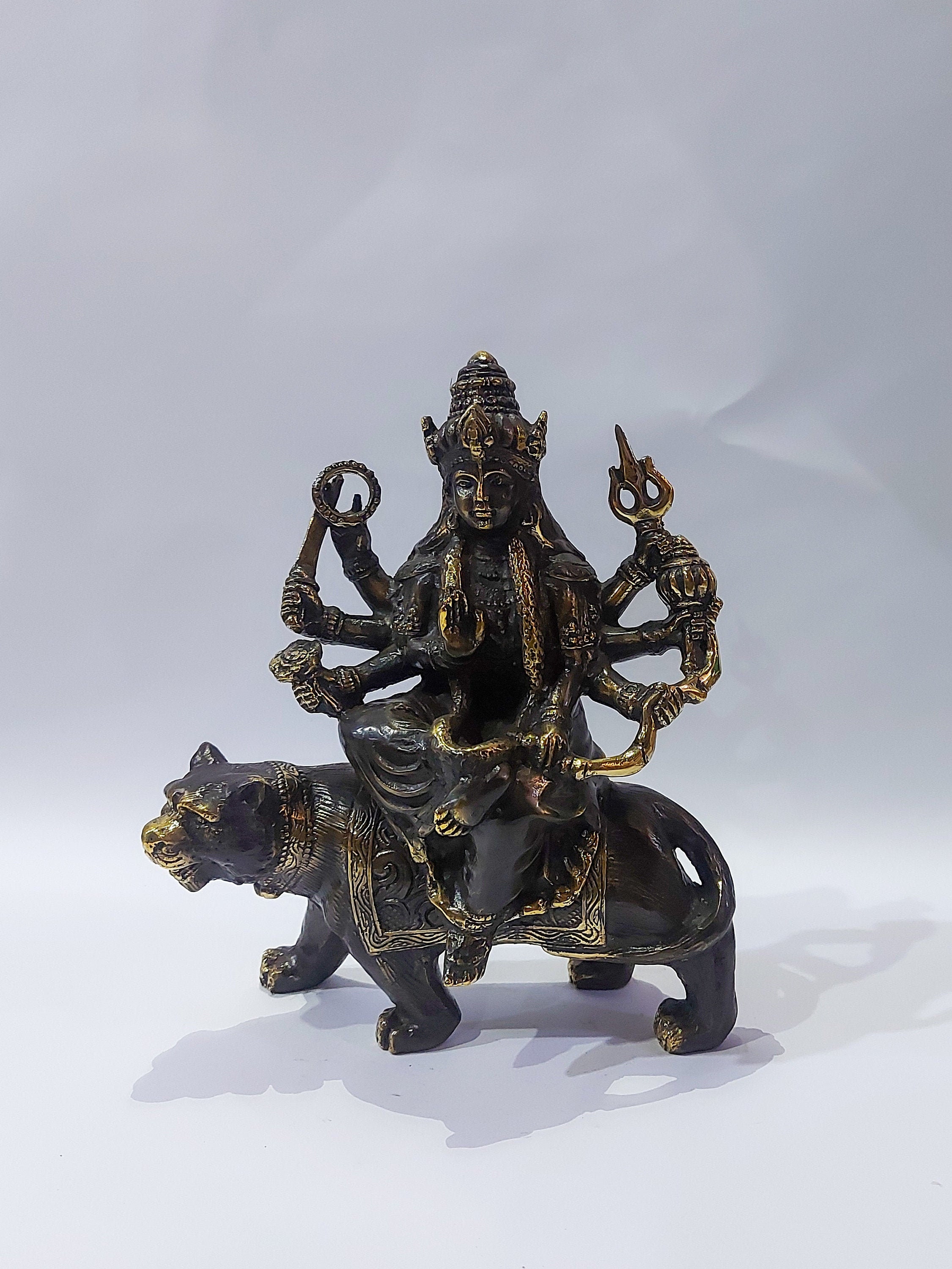 Art & Collectibles Sculpture Antique Mahakali Statue Vintage Bronze ...