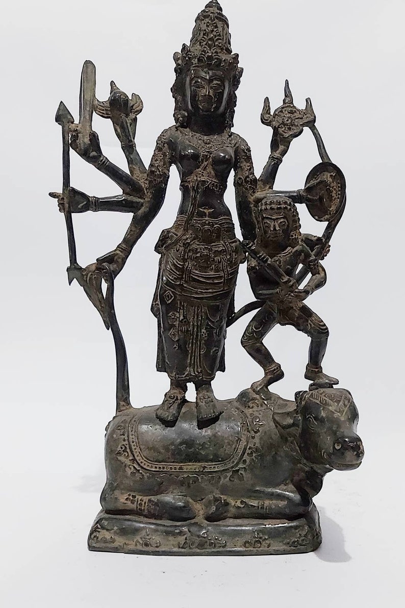 Art & Collectibles Sculpture Antique Mahakali Statue Vintage Bronze ...