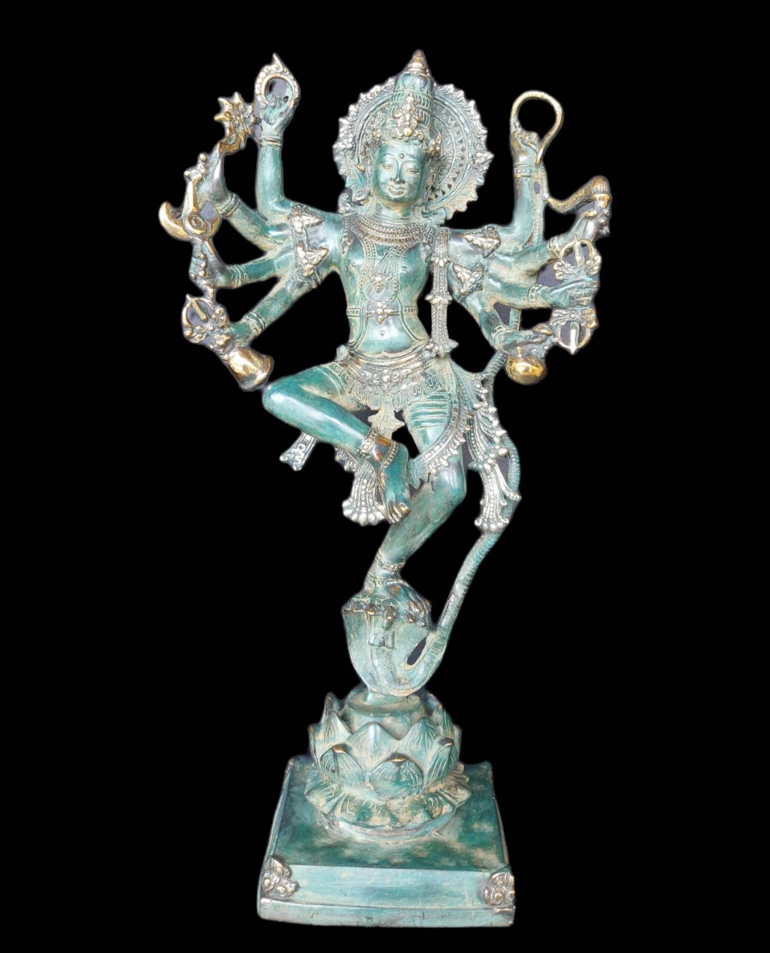 26 Inch 8-arm Krishna Statue, Vintage Bronze Hindu God Sculpture - Etsy