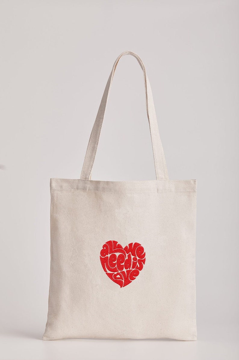 Jute Embroidered Tote Bag / Embroidered Aesthetic Tote Bag - Etsy