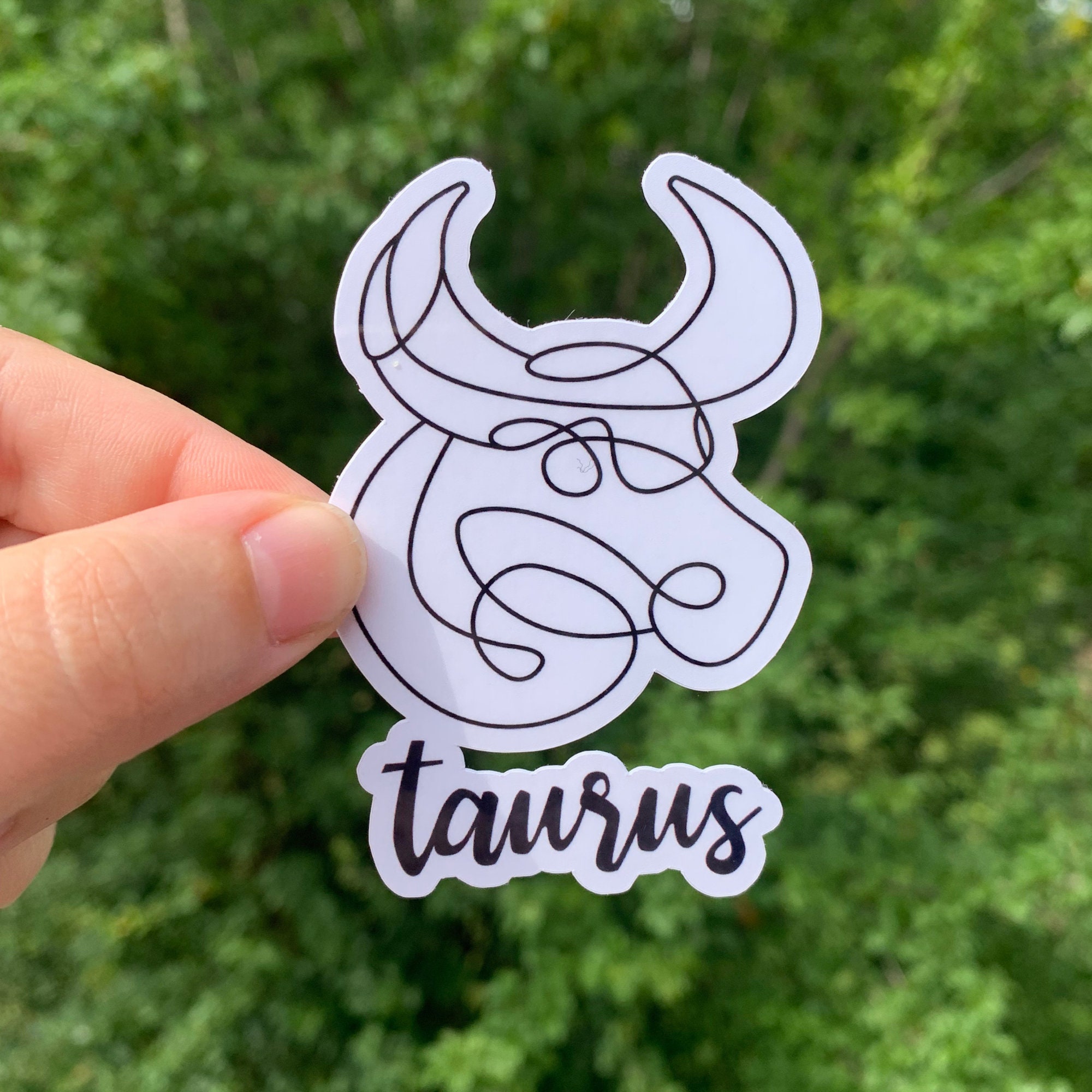 Taurus Sticker with Holographic option Birthday Gift | Etsy