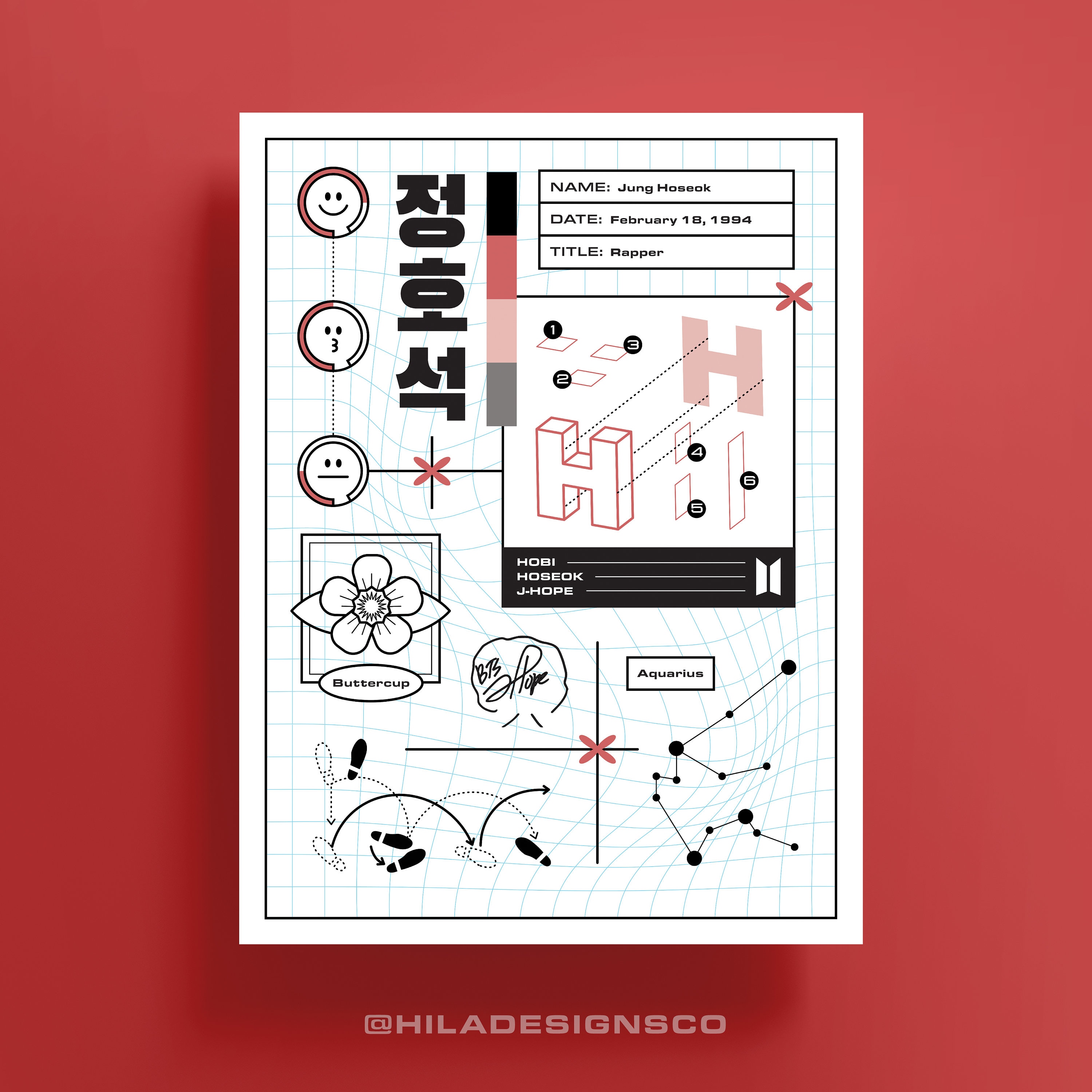 BTS Blueprint Series OT7 Digital Download BTS Printable - Etsy