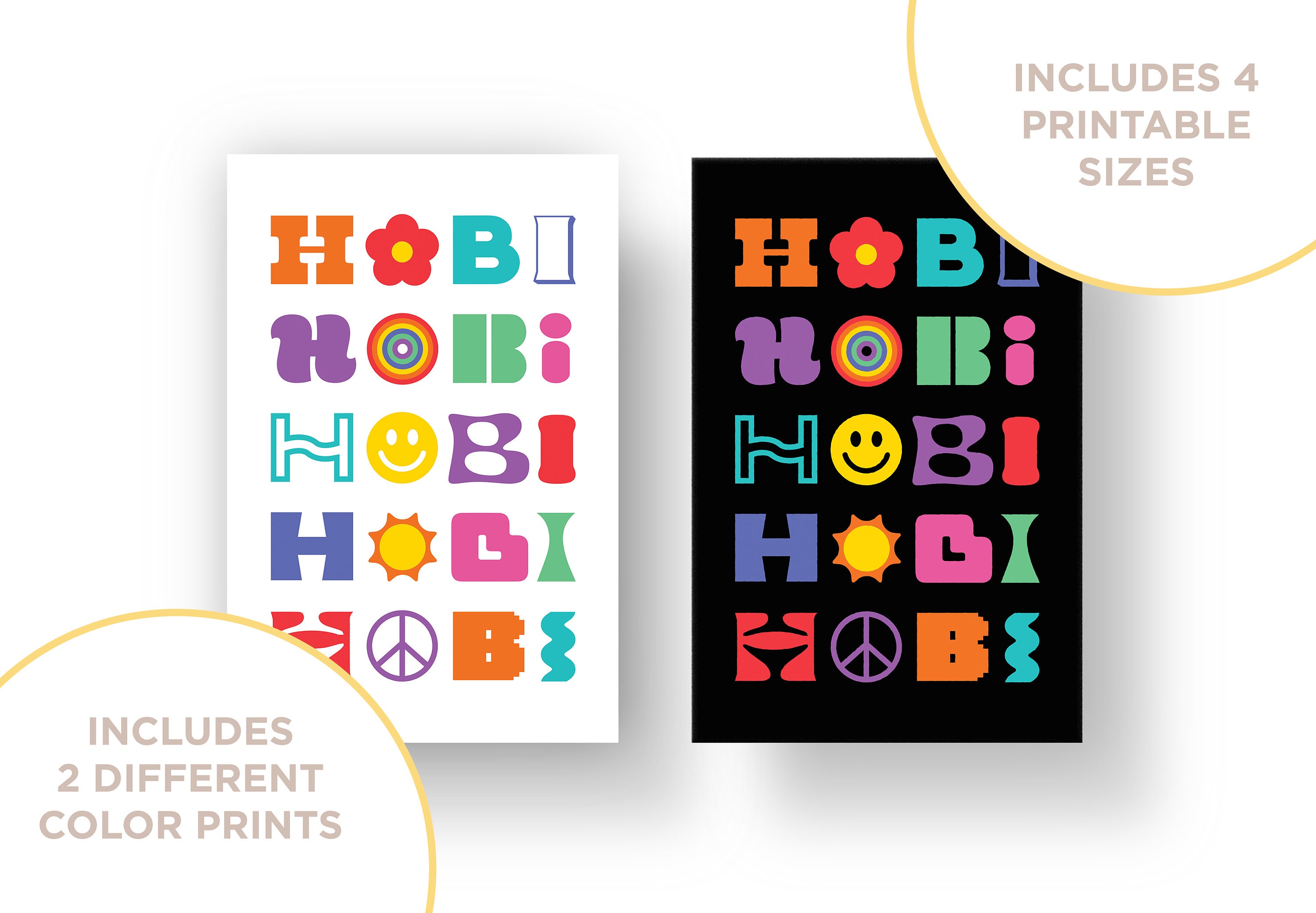 BTS Hobi Typography Print Digital Download BTS Poster - Etsy