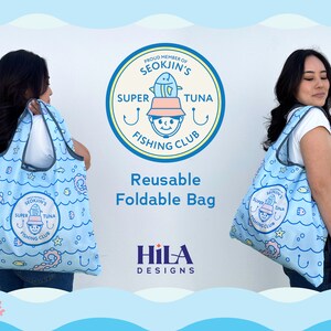 Super Tuna Foldable Reusable Bag - Etsy