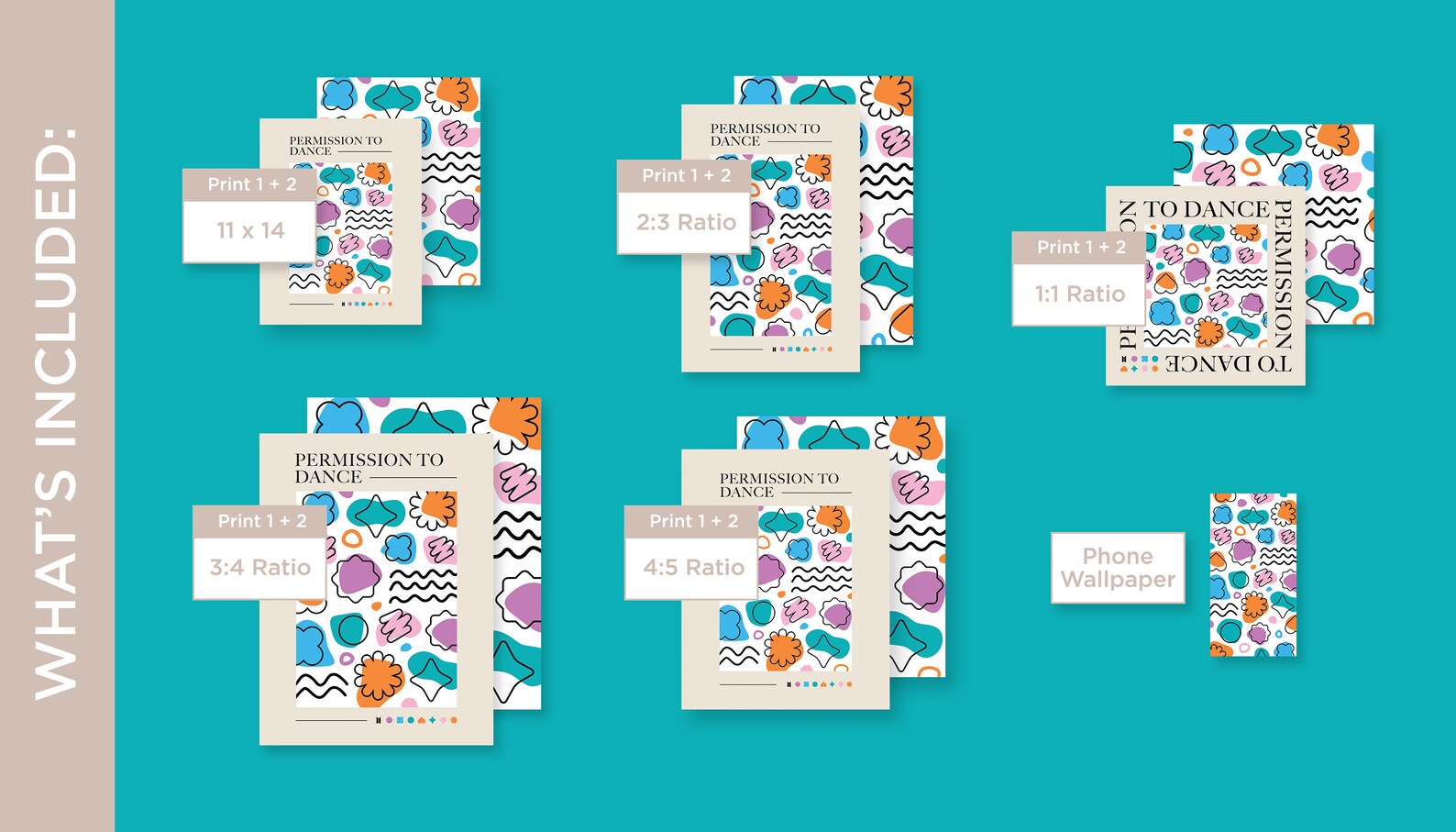 Abstract Art Print BTS Wall Art Digital Download Poster - Etsy