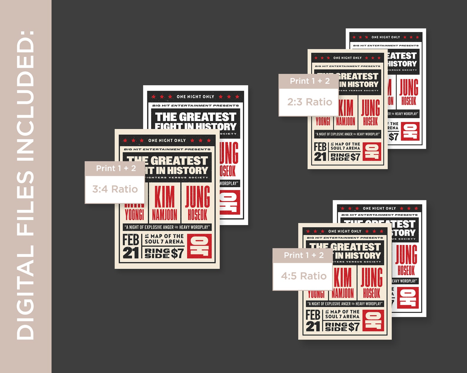 BTS UGH Boxing Poster Digital Download BTS Art Print Bts - Etsy