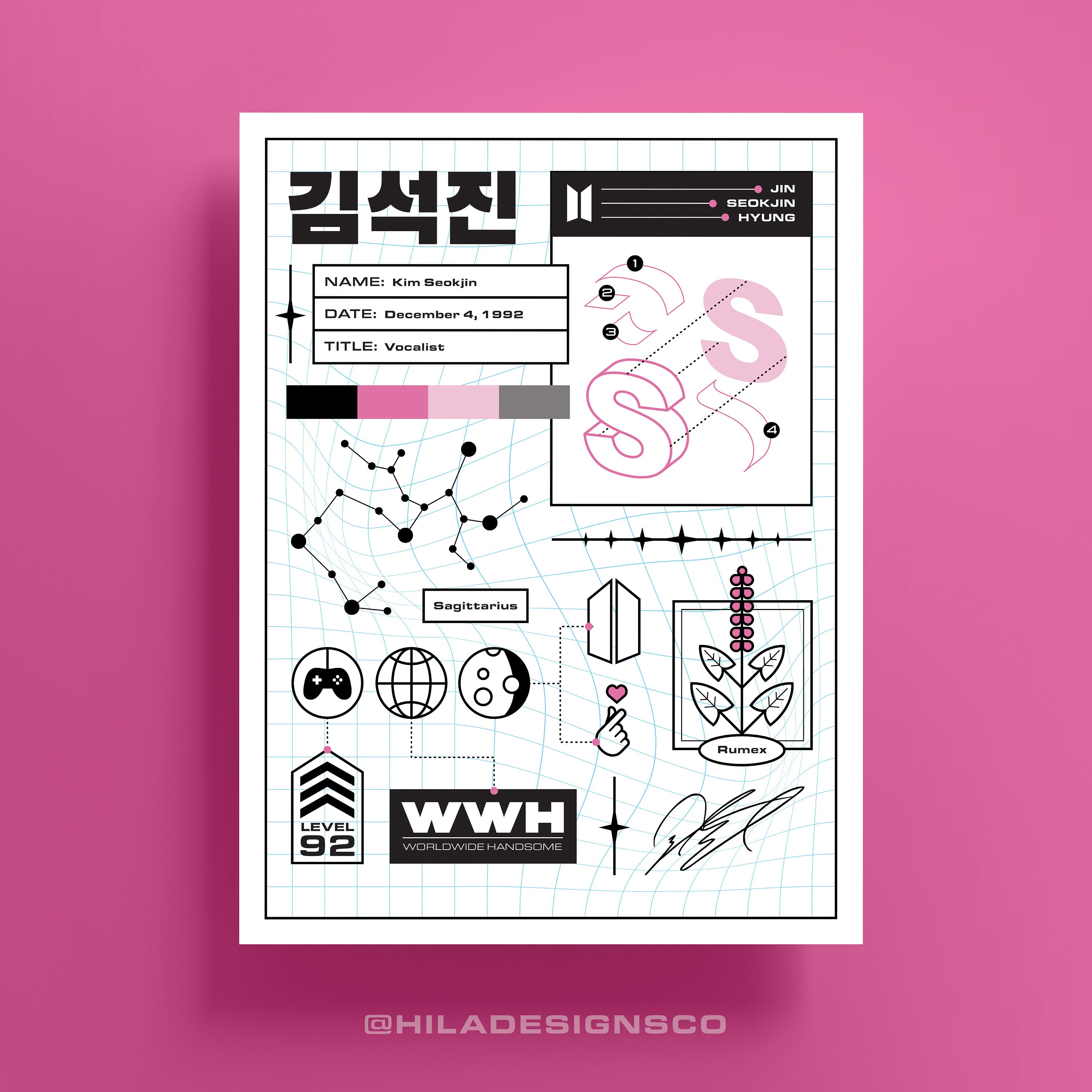 BTS Blueprint Series OT7 Digital Download BTS Printable - Etsy