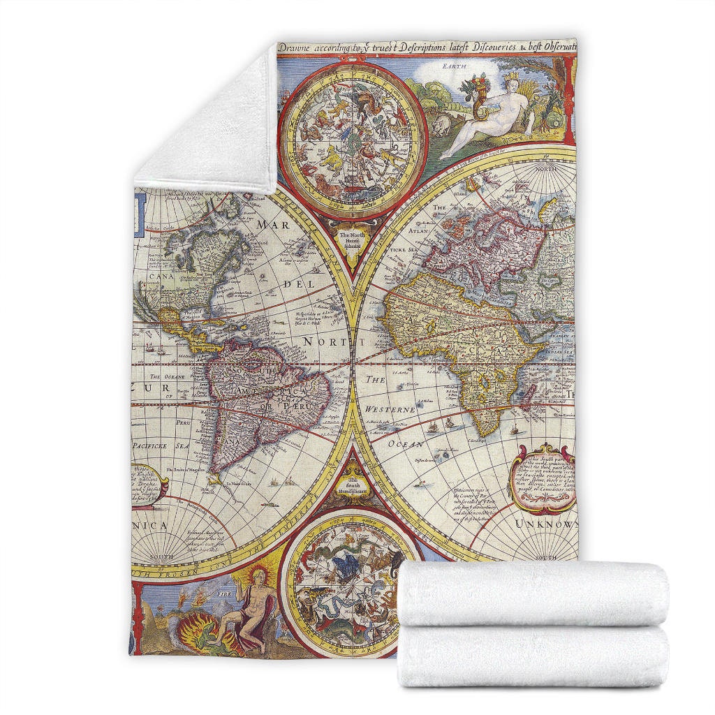 World Map Blanket Cozy Fleece Sofa Couch Adult Youth Kid Gift - Etsy