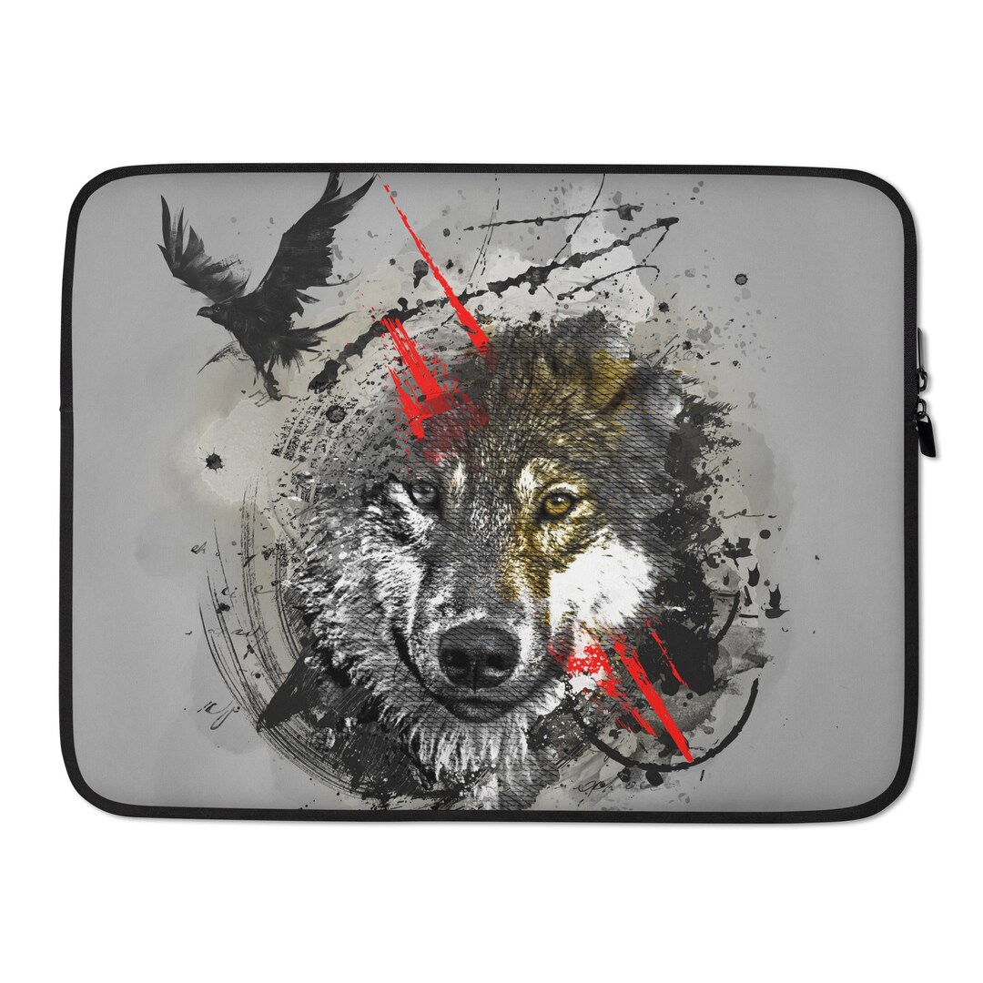 Wolf Laptop Sleeve / Wolf Laptop Protector / Wolf Laptop Bag / - Etsy