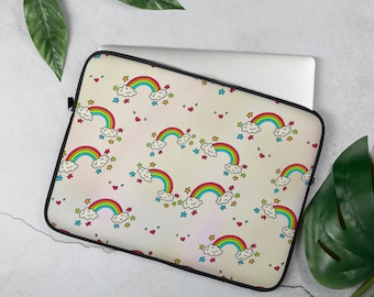Rainbow Laptop Case - Etsy