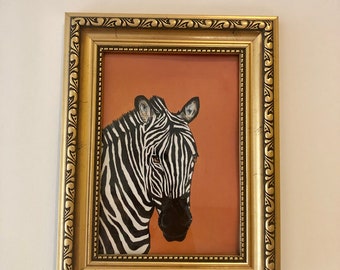 Orange Zebra Print | Etsy