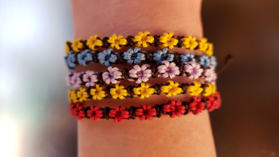 Flower Friendship Bracelet Stylish Bracelet Etsy