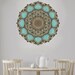 Wooden Multi Layer Wall Clock, Colorful Mandala Wall Clock, Wood Tier ...