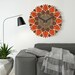 Wooden Multi Layer Wall Clock, Colorful Mandala Wall Clock, Wood Tier ...